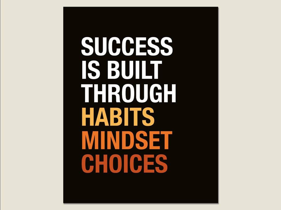 Habits Motivational Poster, Success Wall Art, Motivational Poster ...