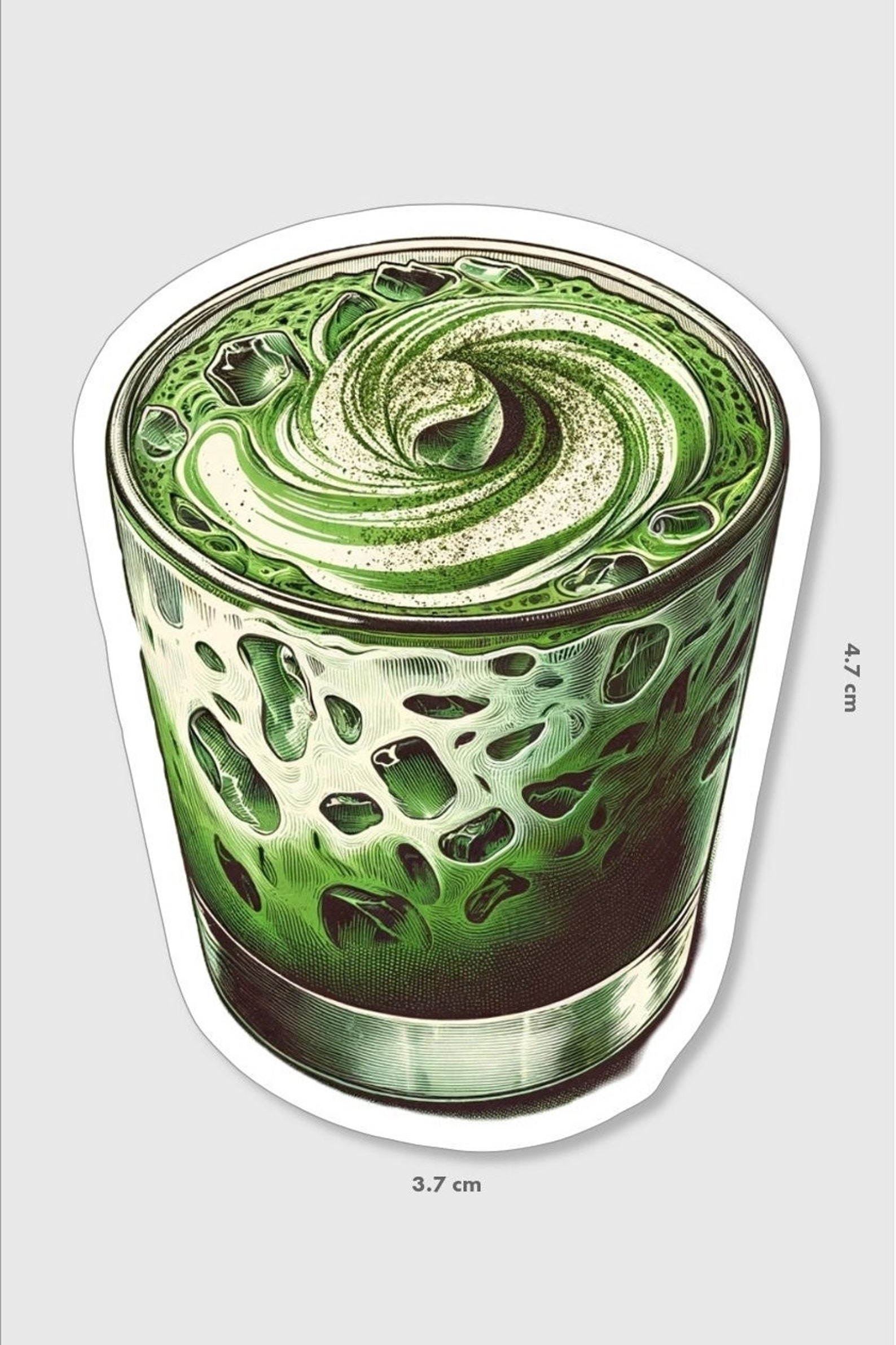 Iced Matcha Latte Sticker - Beverages Collection (kindle, Laptop ...