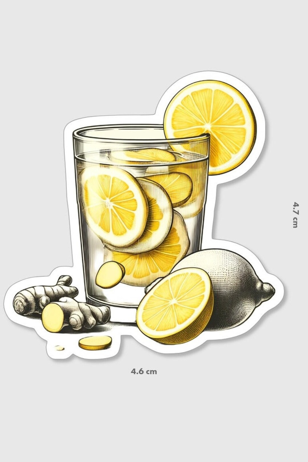 Detox Lemon Ginger Infusion Sticker - Beverages Collection (kindle ...
