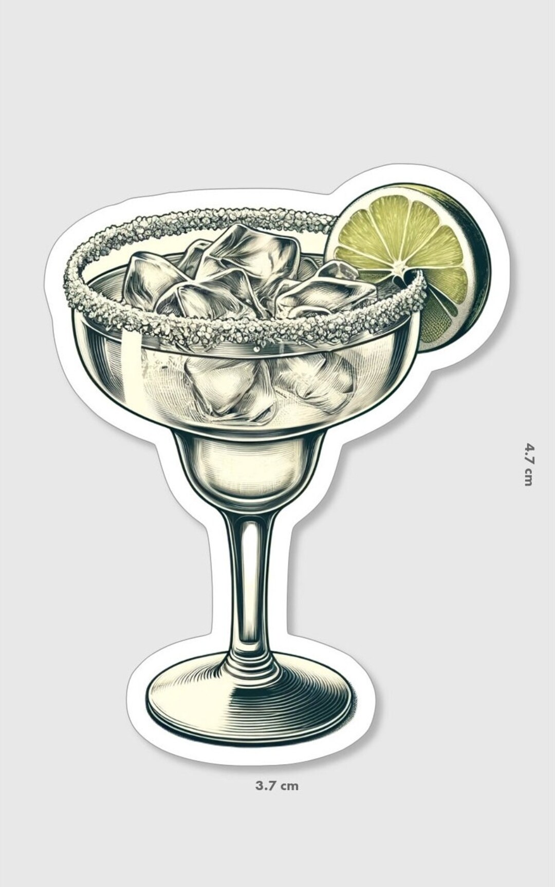 Classic Margarita Cocktail Sticker - Beverages Collection (kindle ...