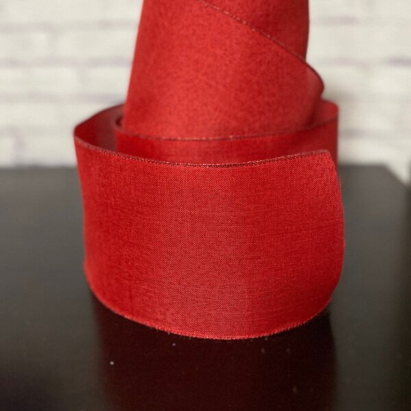 Wide Red Ribbon - Etsy