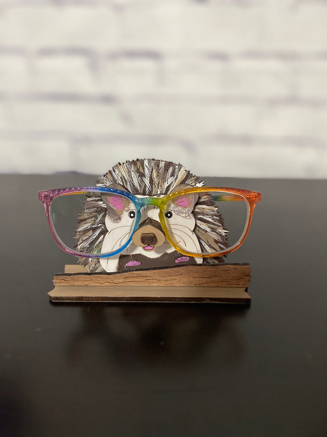 Hedgehog Eyeglass Holder Hedgehog Desk Decor Decorative Eyeglass Stand Glasses Holder Stand