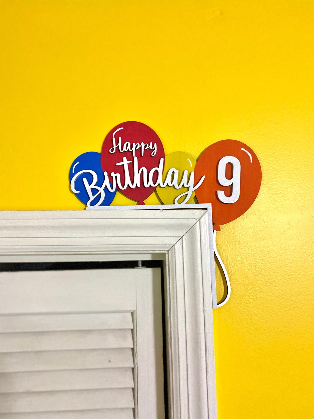 Birthday Decor Door Topper, Happy Birthday Wooden Decor, Wooden ...