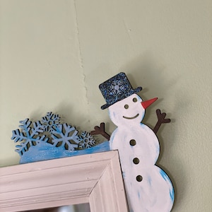 Christmas Door Topper, Christmas Ornaments Wooden Decor, Holiday Door ...