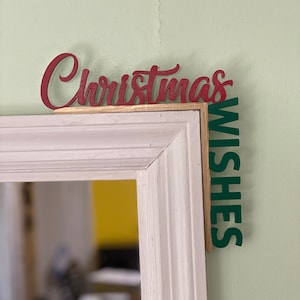 Christmas Door Topper, Christmas Lights Wooden Decor, Wooden Holiday ...