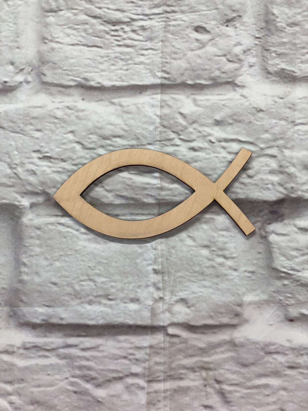 Fish Shape Laser Wood Cutout, Ichthys Unfinished Shape, VBS Craft ...