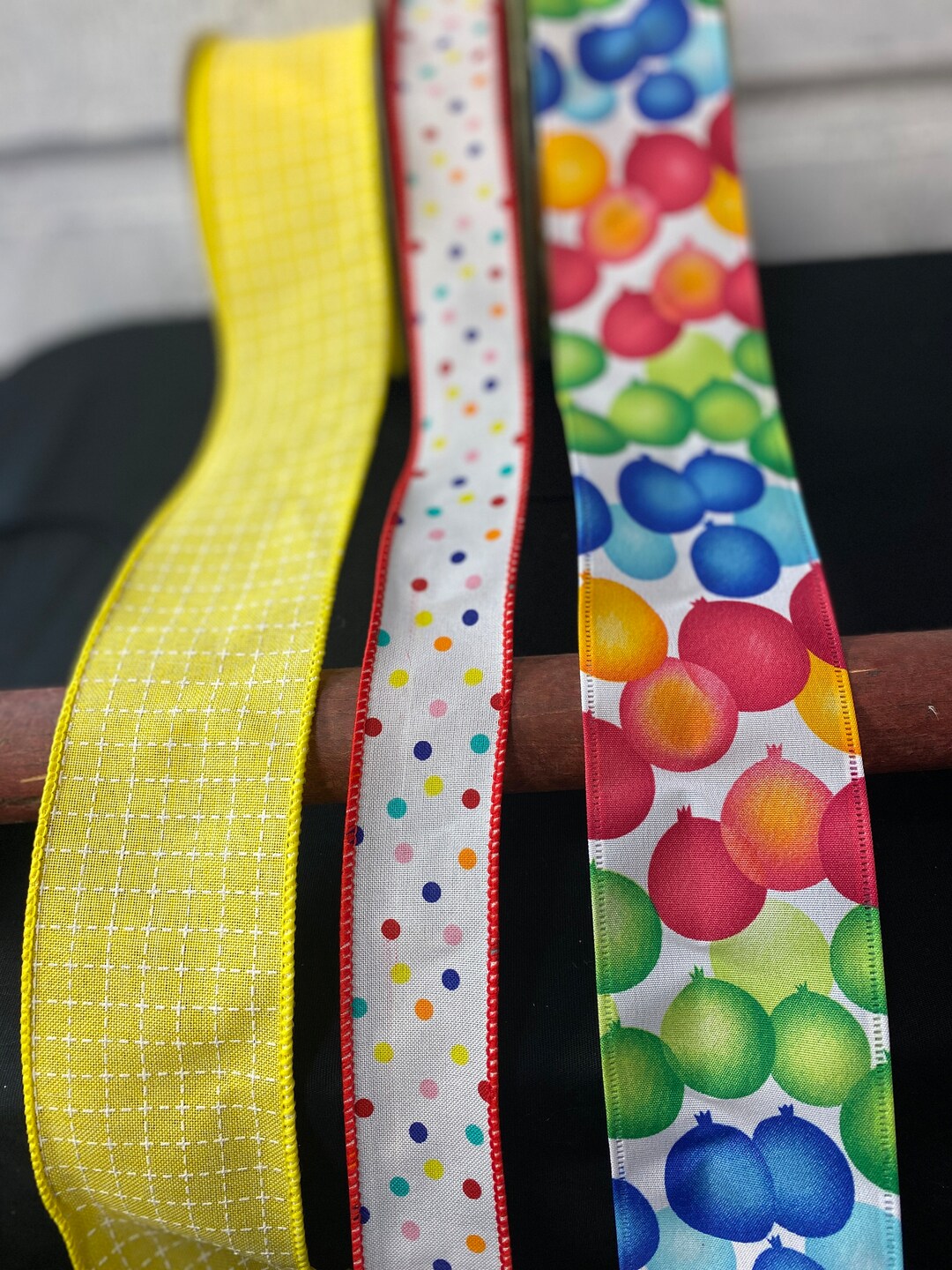 Birthday Celebration Ribbon Bundle, Balloons and Polka Dot Print, Party ...