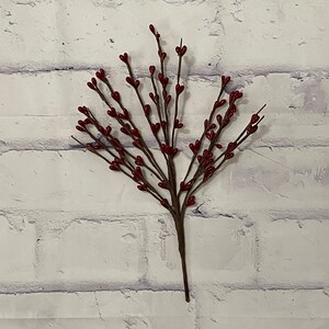 Pip Berry Branch Spray, Red Pip Berry Stem, 10.25 Floral Stem, Greenery ...