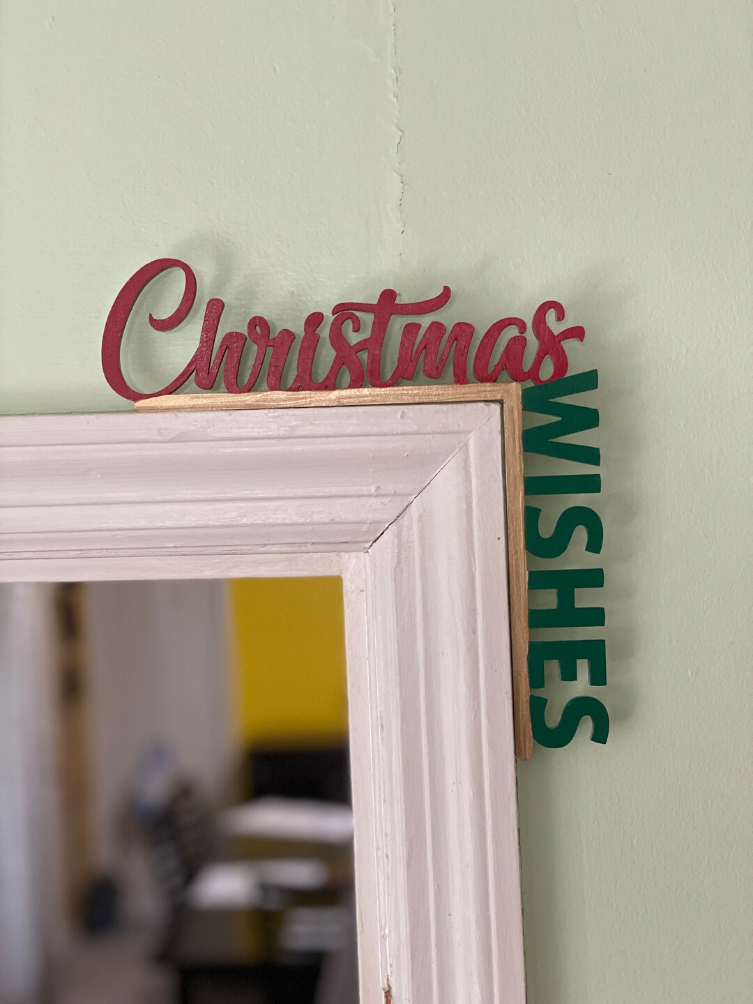 Christmas Door Topper, Christmas Wishes Wooden Decor, Wooden Holiday ...