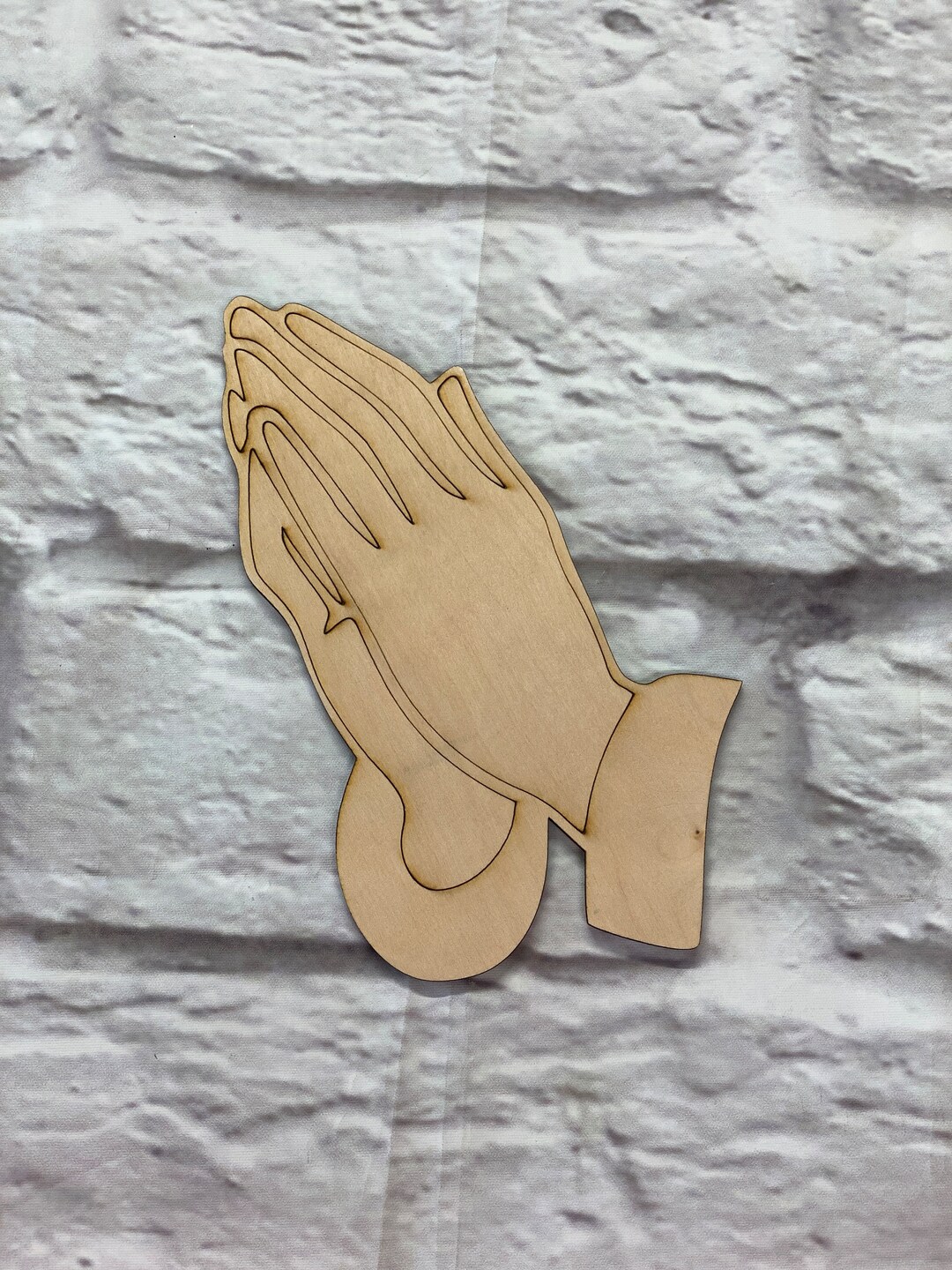 Praying Hands Laser Wood Cutout, Hand Praying Unfinished Shape, VBS ...