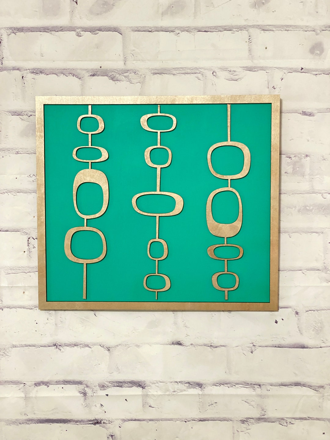 Handmade Mid-century Modern Wall Decor, Retro Welcome Door Hanger ...