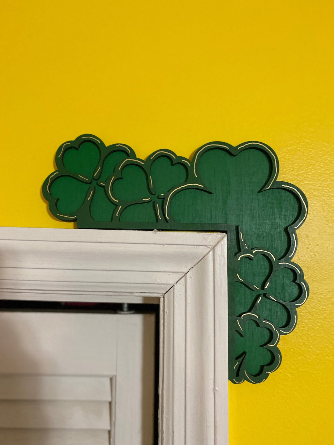 Shamrock Sign, Lucky Rainbow Saint Patrick's Day Door Corner Accent ...