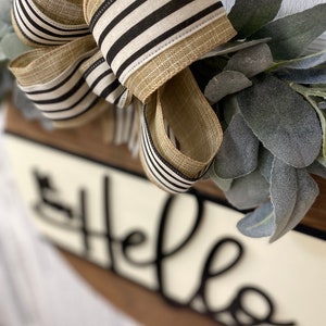 Hi Hey Hello Front Door Hanger Wreath, Wooden Housewarming Gift for New ...