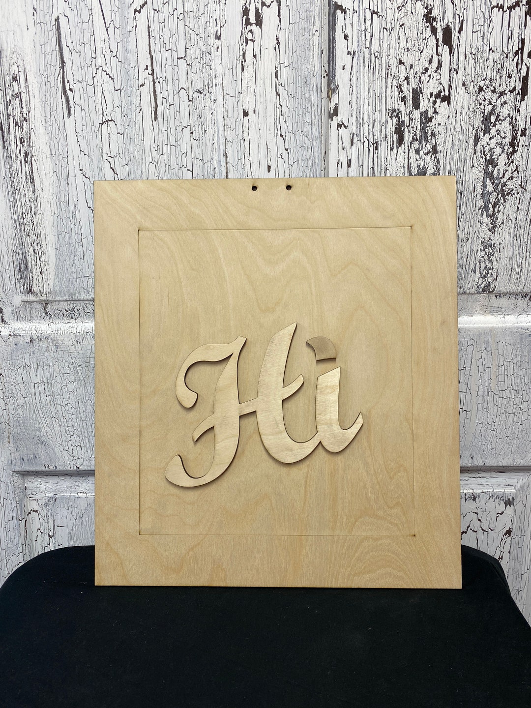 Hi Square Rectangle Door Hanger Kit, Modern Farmhouse Wooden Blank ...