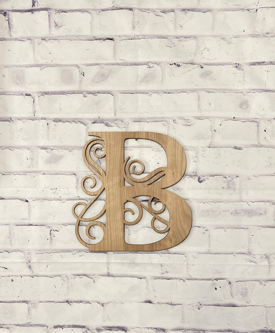 Large Monogram Blank Wood Letters, DIY Project, Fancy Initial Sign ...