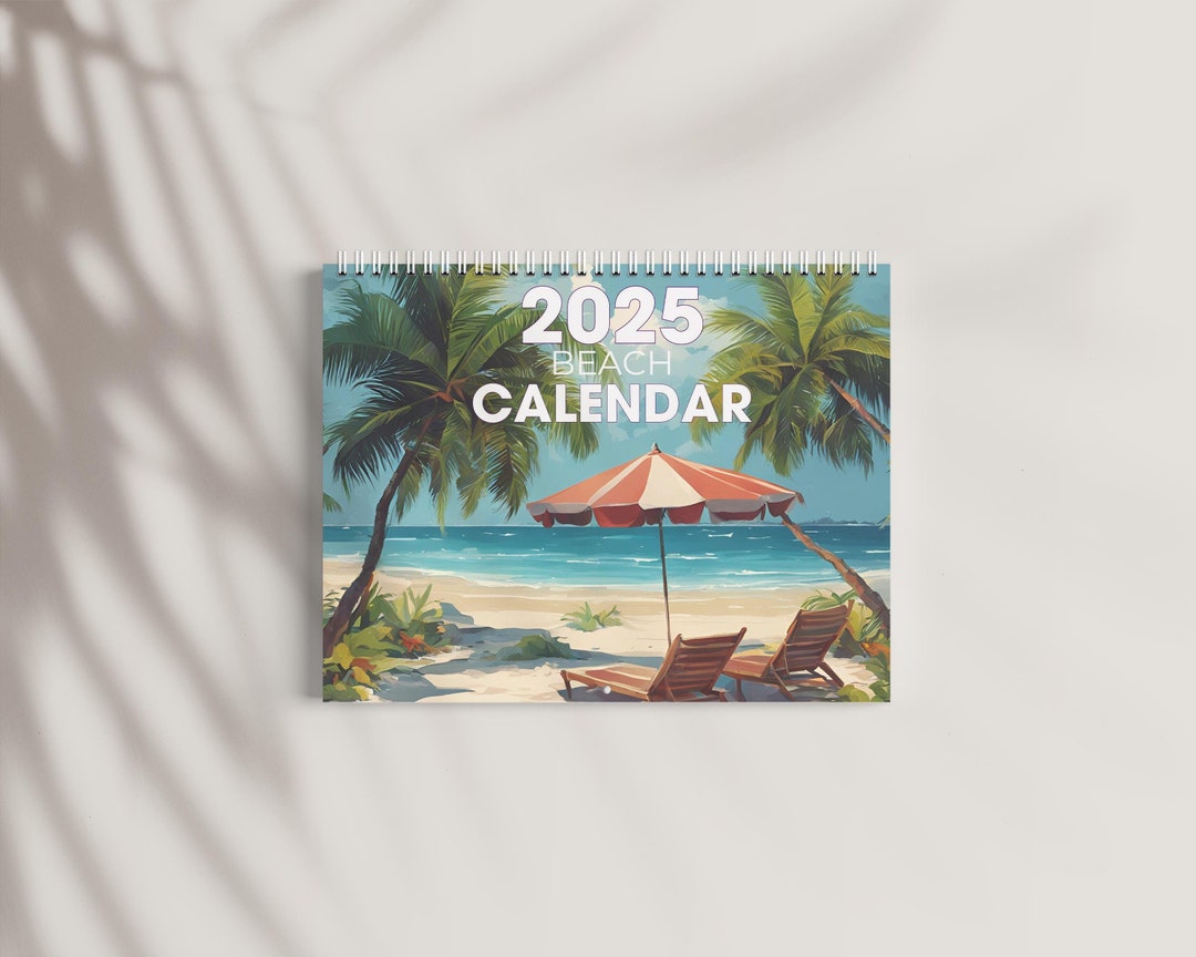 Beach Wall Calendar 2025, Beach Calendar, Meet Me at the Beach, Beach ...