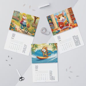 Hamster Wall Calendar 2025, Hamster Calendar, Hamster Gift, Hamster Art ...