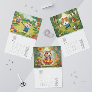 Hamster Wall Calendar 2025, Hamster Calendar, Hamster Gift, Hamster Art ...