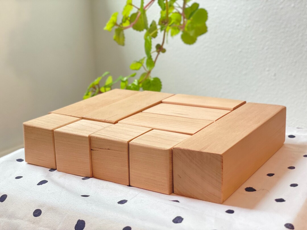 Montessori Wood Block Set - Etsy