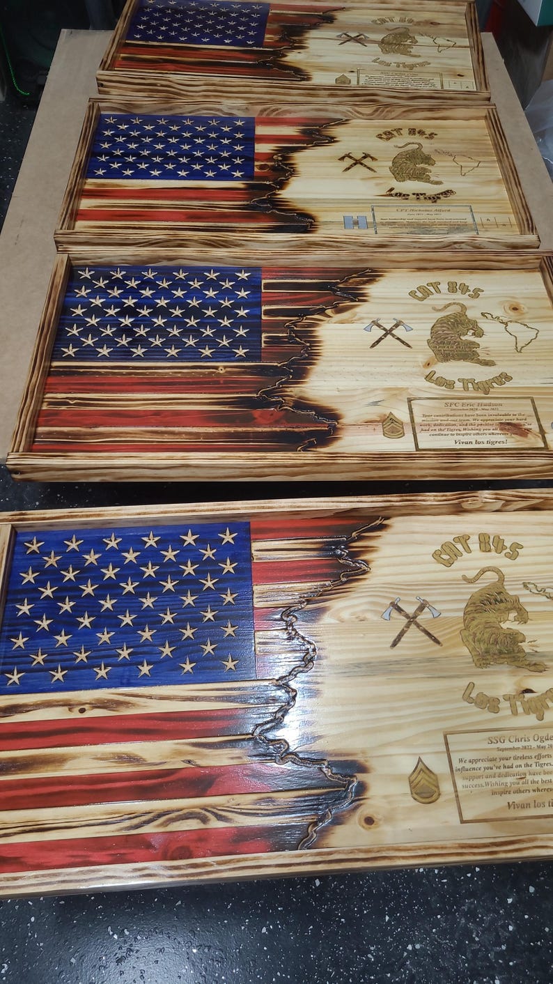 Tattered Wood American Flag - Etsy