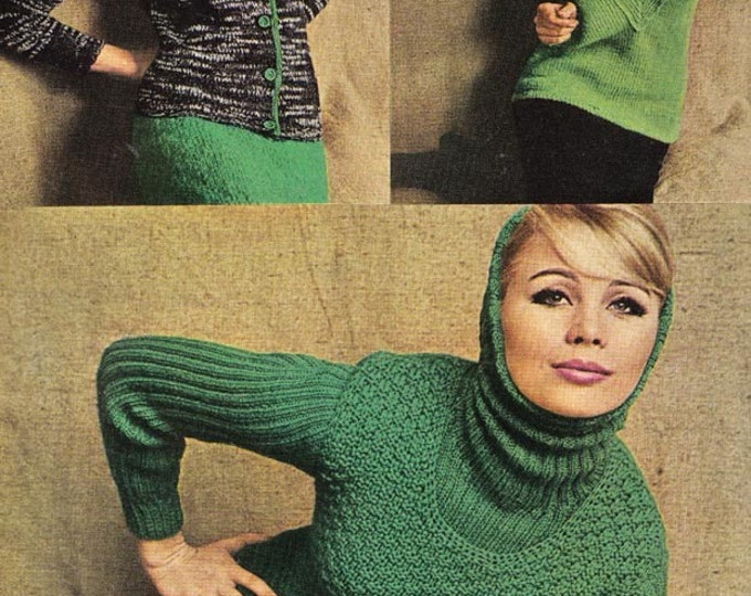 Vintage 1960's Vogue Knitting Magazine Fall and Winter 1964 60 Patterns ...