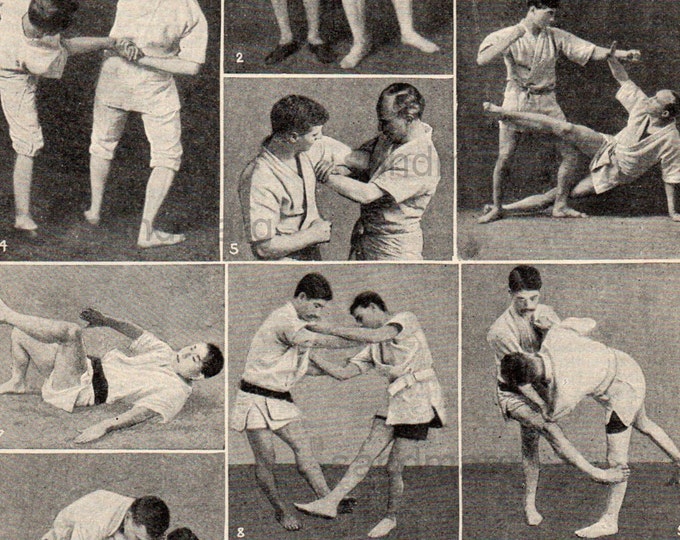 Vintage 1921 Jujitsu Lock and Throws of the Japanese Art of Self ...