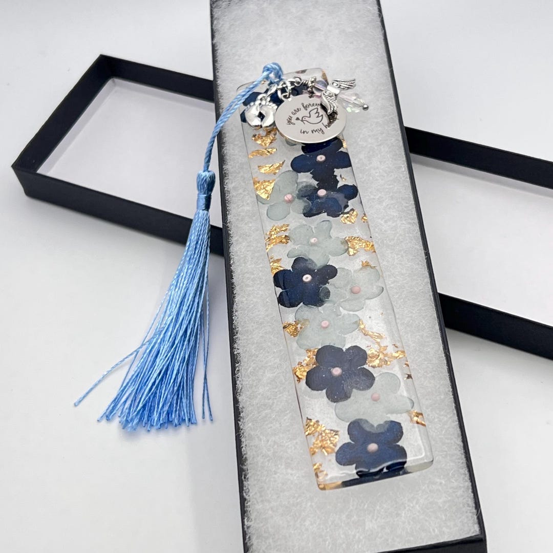 Forget-me-not Memorial Bookmark: Baby Boy Loss Keepsake - Etsy