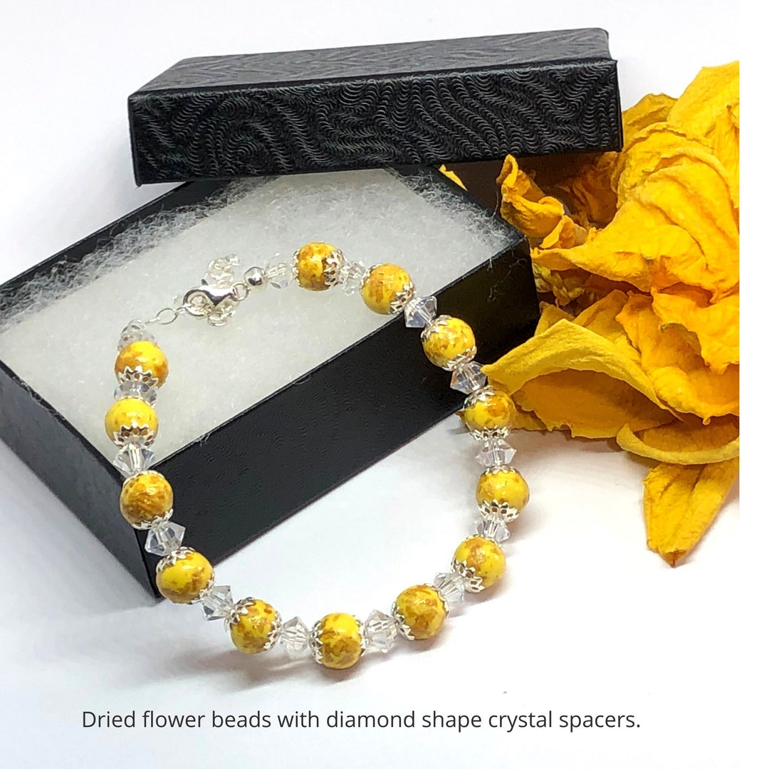 Dried Flower Petal Keepsake Bracelet Made Using YOUR Dried Petals ...