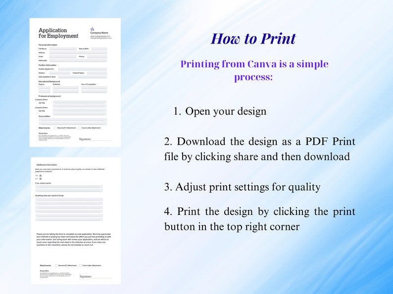 Employee Application Form Bundle, Job Application, Includes We're ...