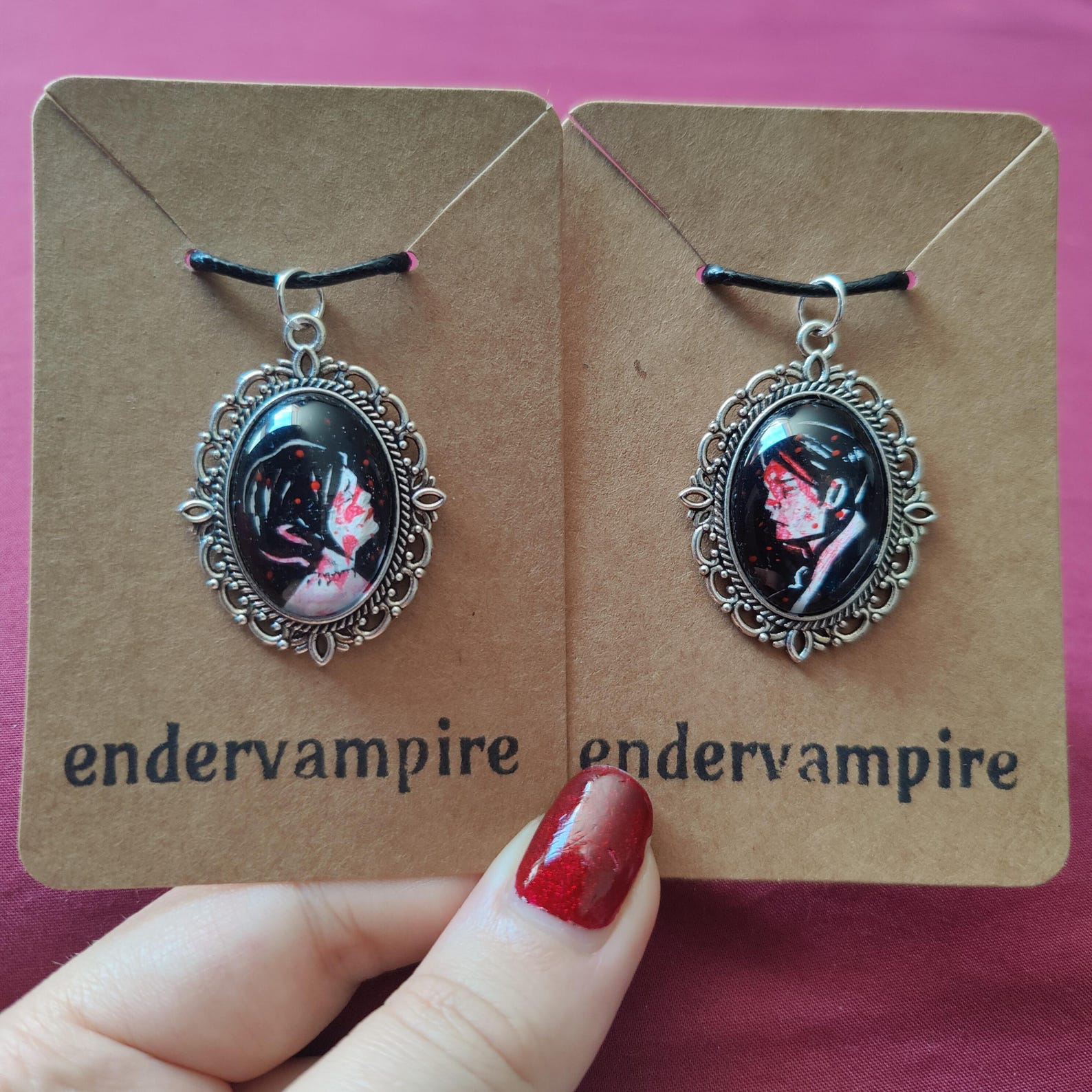 Demolition Lovers Hand-painted Matching Necklace Pair Couples ...