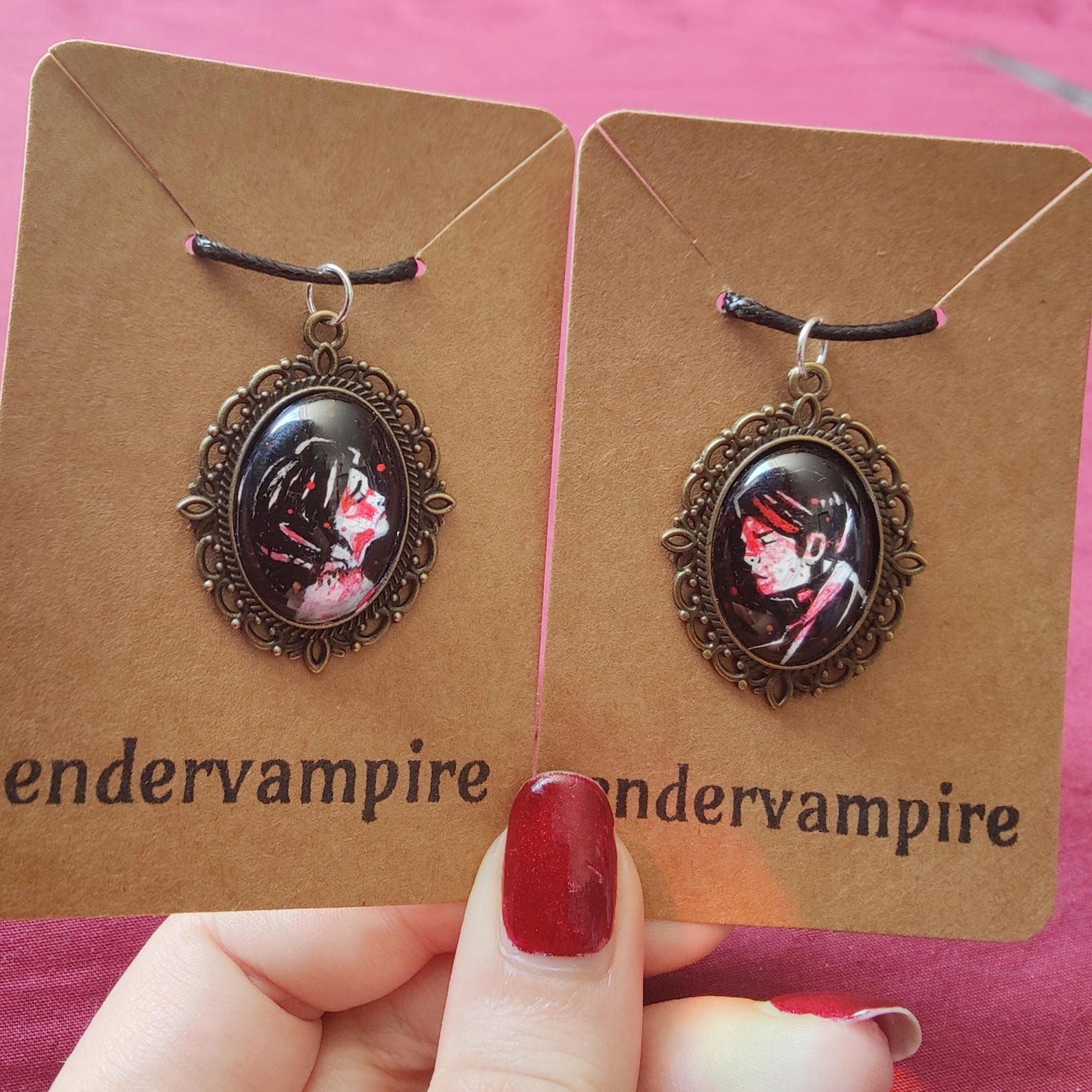 Demolition Lovers Hand-painted Matching Necklace Pair Couples ...