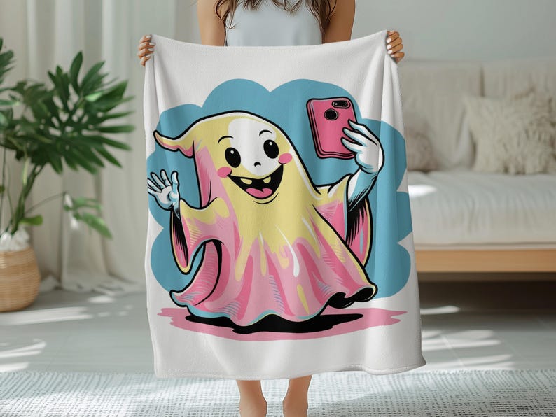 Ghost Taking Selfie, Kawaii Clipart, 1 PNG, Digital Download - Etsy