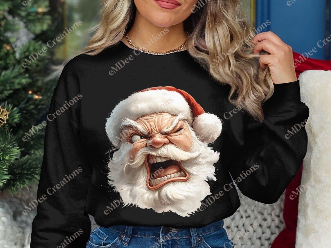 Angry Santa Clipart: 6 PNG Christmas Graphics (digital Download) - Etsy