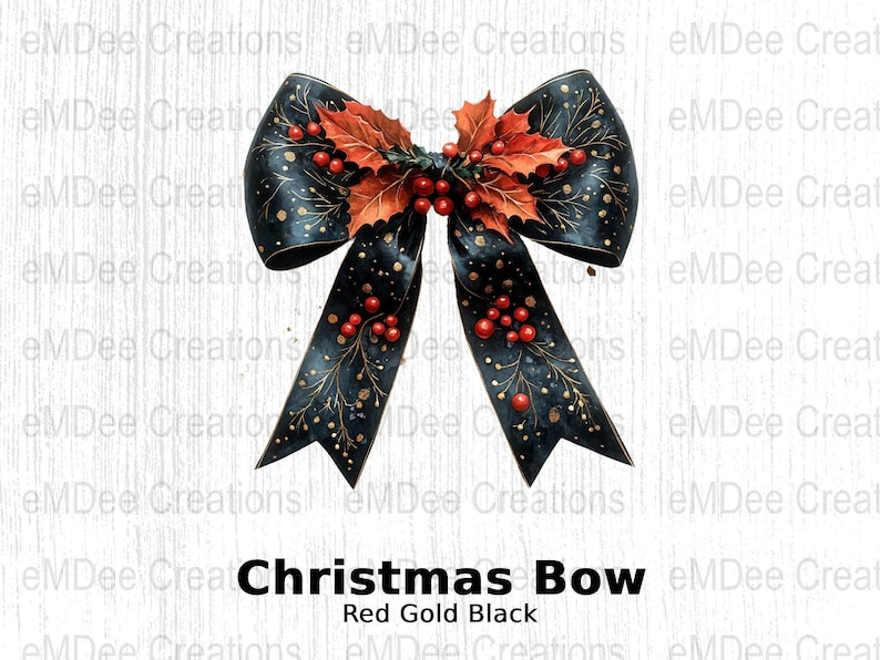 Beautiful Christmas Bow Clipart PNG, Festive Holiday Ribbon ...
