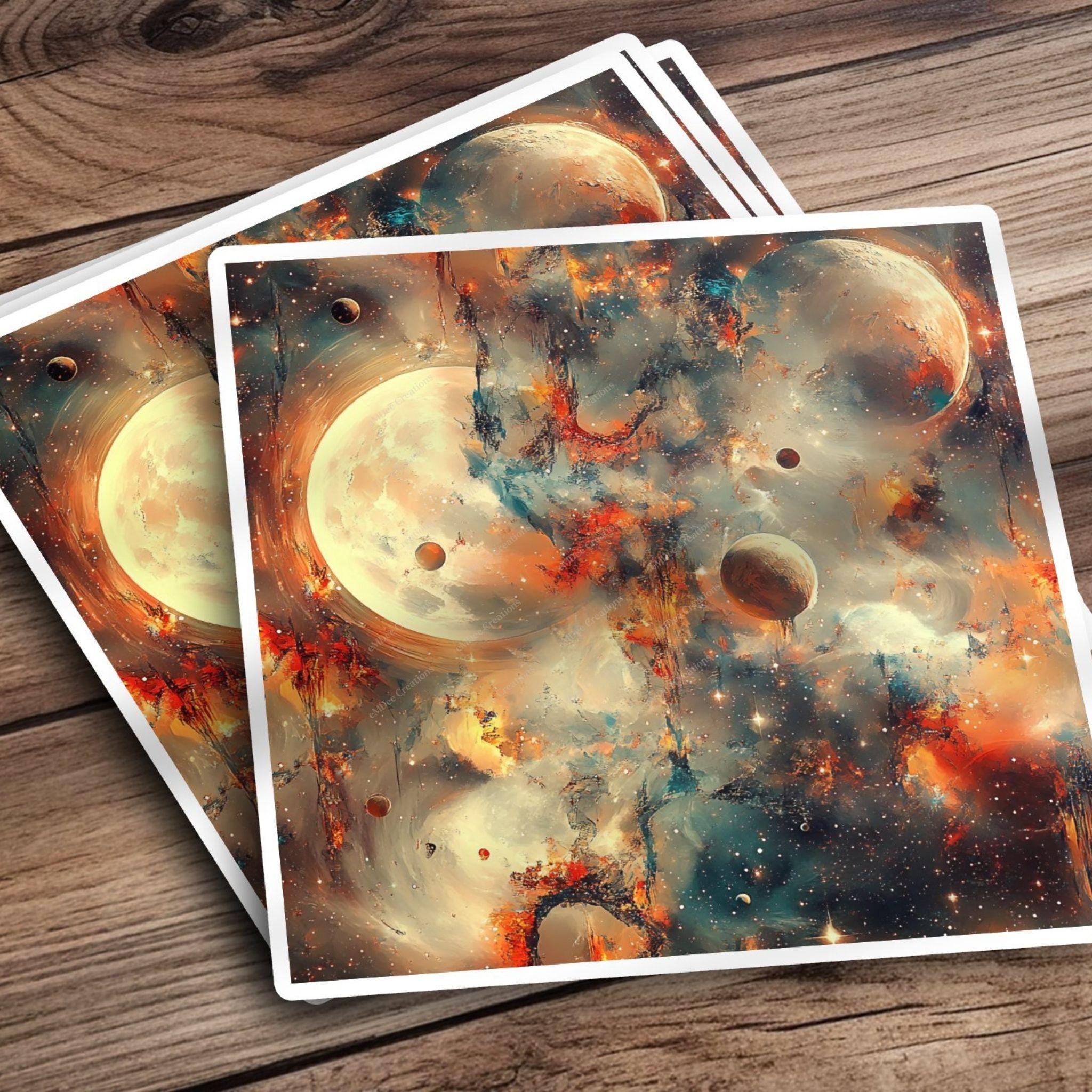 Cosmic Digital Paper Bundle, Seamless Pattern, 17 PNG, Mystic Galaxy ...