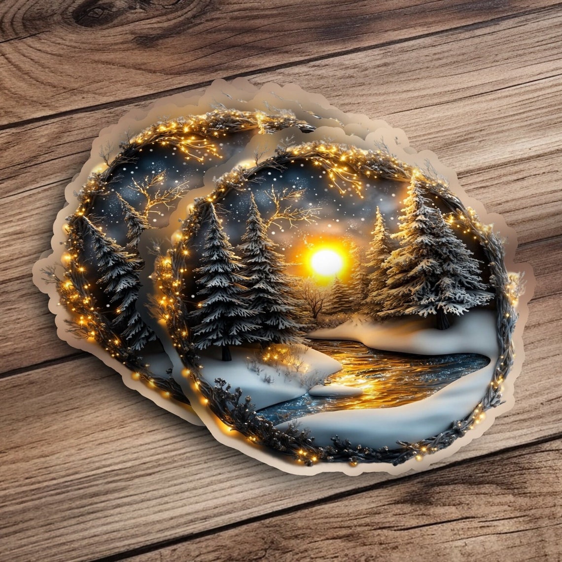 Winter Scenery Clipart, 1 PNG, Digital Download for Card Making ...