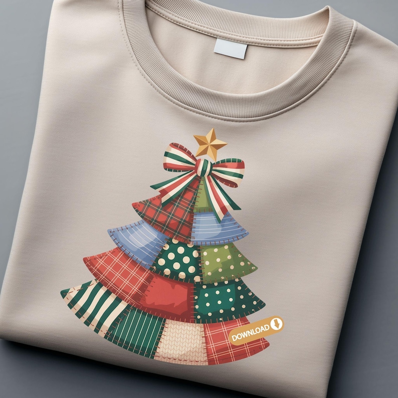 Patchwork Christmas Clipart, 11 PNG, Santa, Snowman (digital Download ...