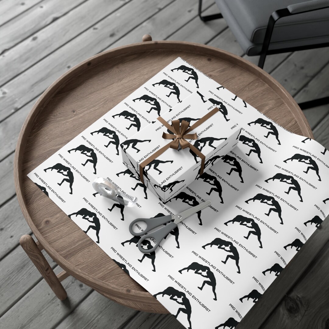 Wrestling Gift Wrap Paper. Pro Wrestling Enthusiast - Etsy