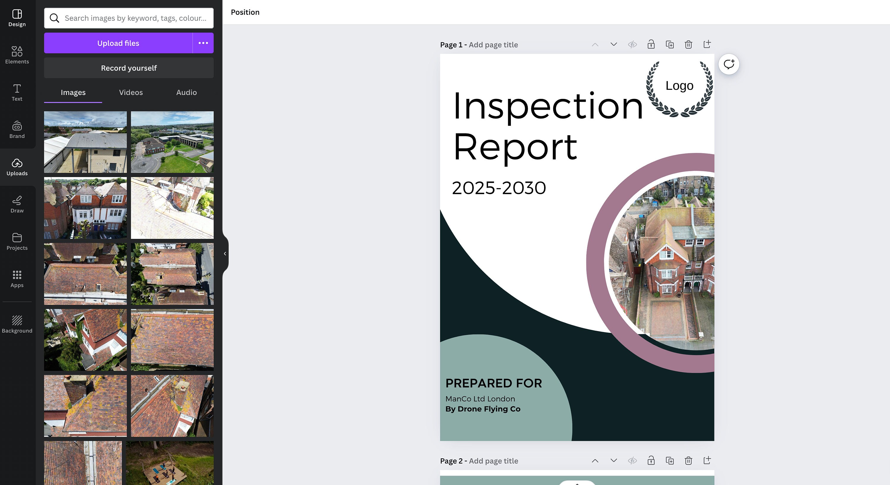 Drone Inspection Report Template: Mini2, Mini3, Mini4 for Roof Surveys ...