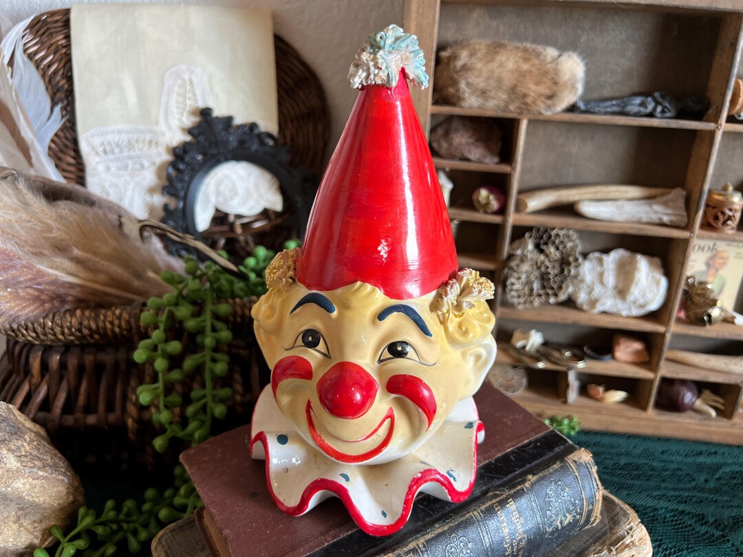 Vintage INARCO Ceramic Clown Planter - Etsy