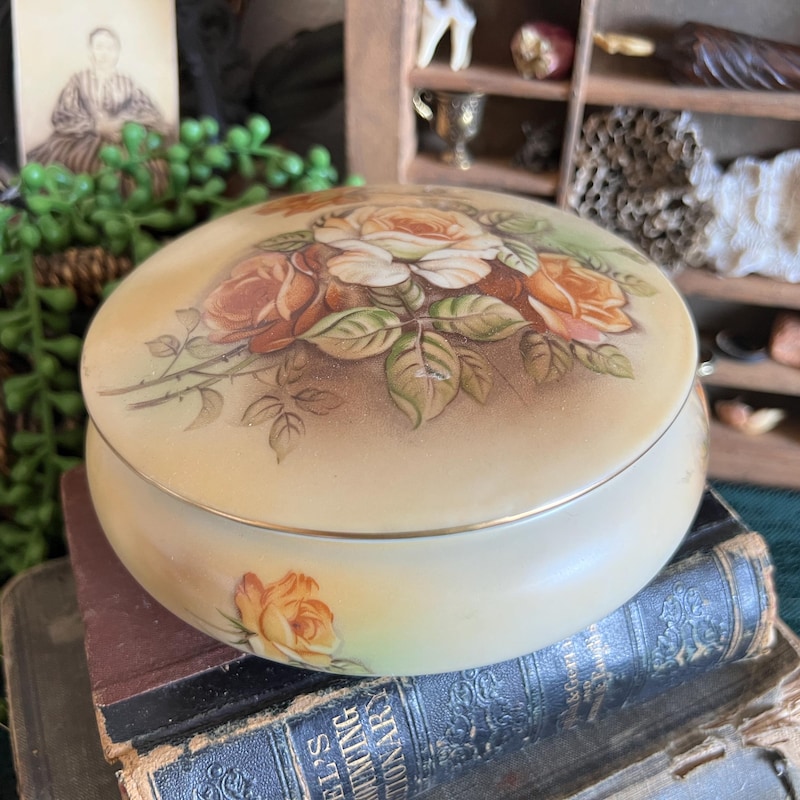 Porcelain Powder Box - Etsy