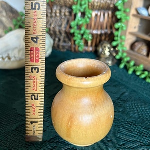 Small Wooden Vase Vintage Turned Wood - Etsy