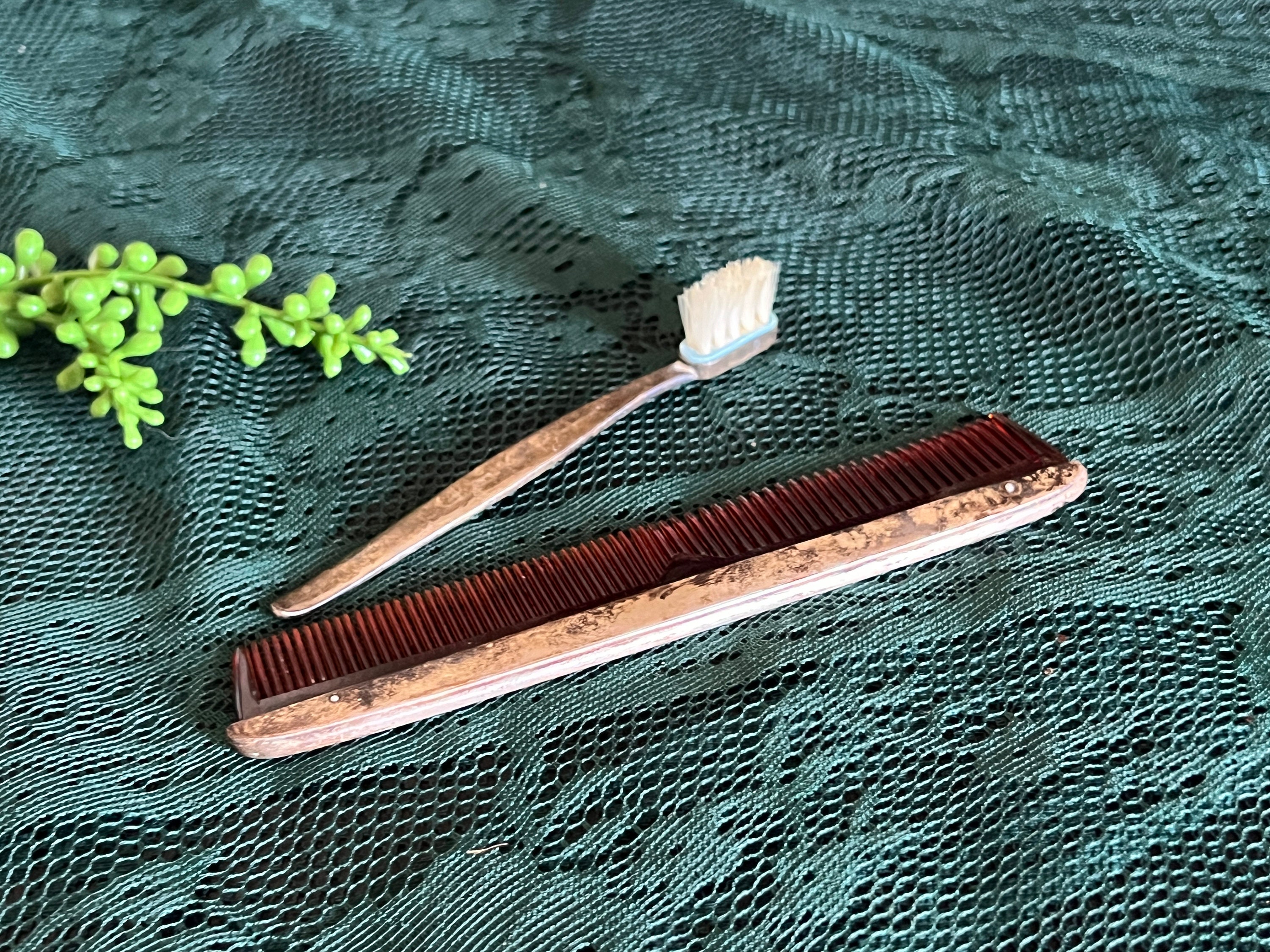 Sterling Silver Antique Comb With the Name danny and Toothbrush 35.3g ...