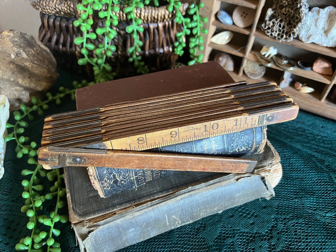 Vintage Wooden Folding Ruler - Etsy