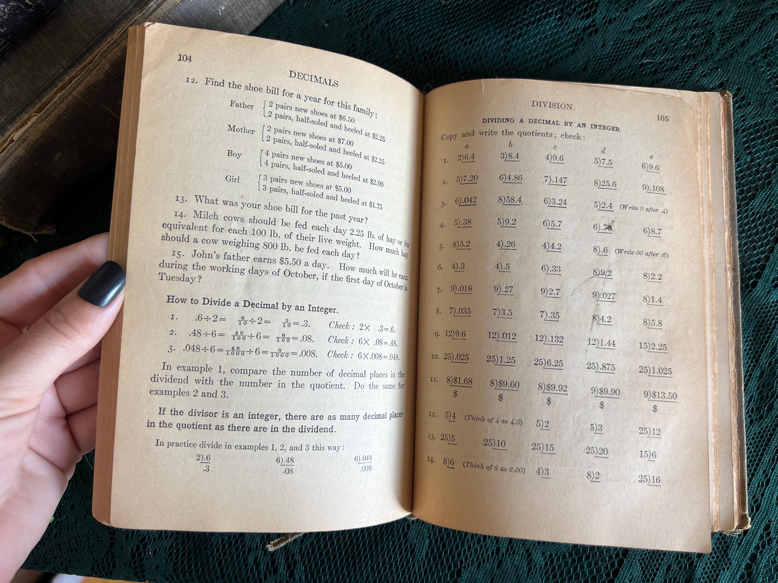 1921 the Anderson Arithmetic Book Two Texas Edition Vintage Hardcover ...
