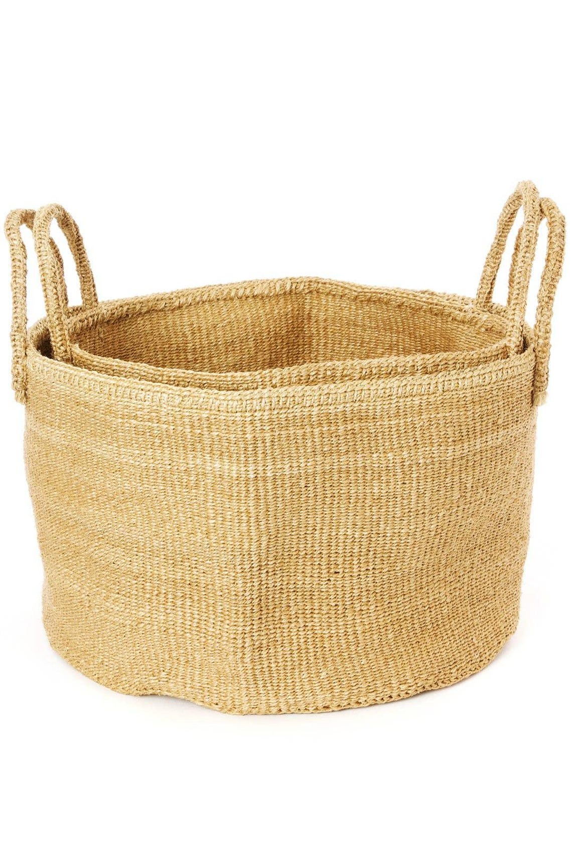 Kitui Sand Sisal Kamba Floor Baskets - Etsy