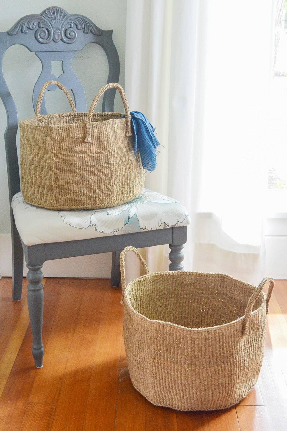 Kitui Sand Sisal Kamba Floor Baskets - Etsy