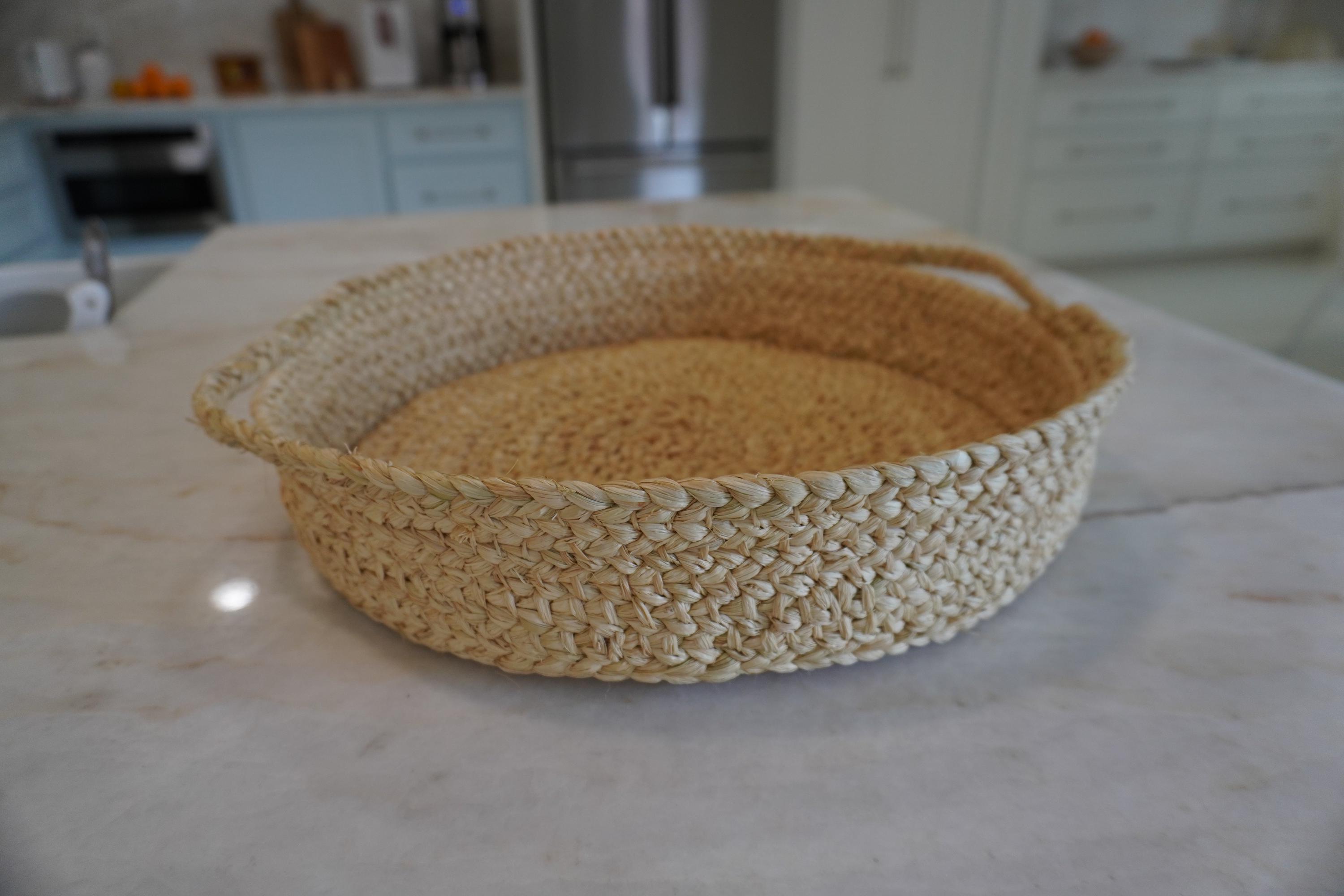 Braided Raffia Tray - Etsy