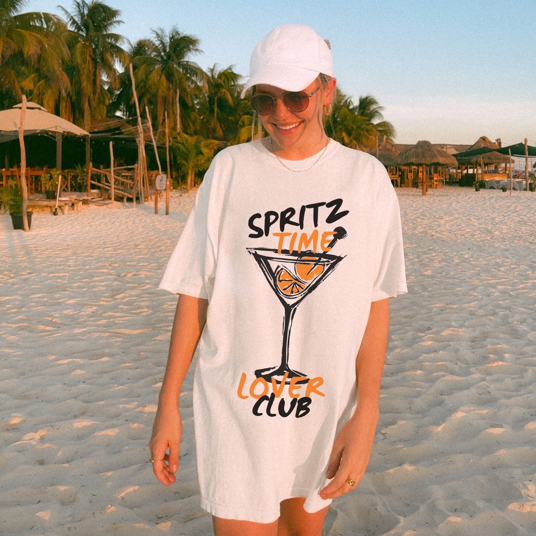 Italian Aperol Spritz Cocktail Time Lover Club Shirt Summer Womens ...