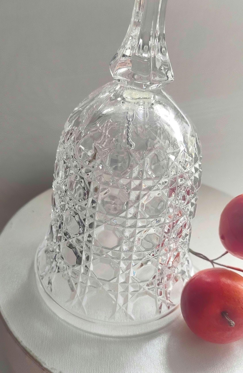 Vintage Cut Glass Crystal Bell in Perfect Condition. - Etsy